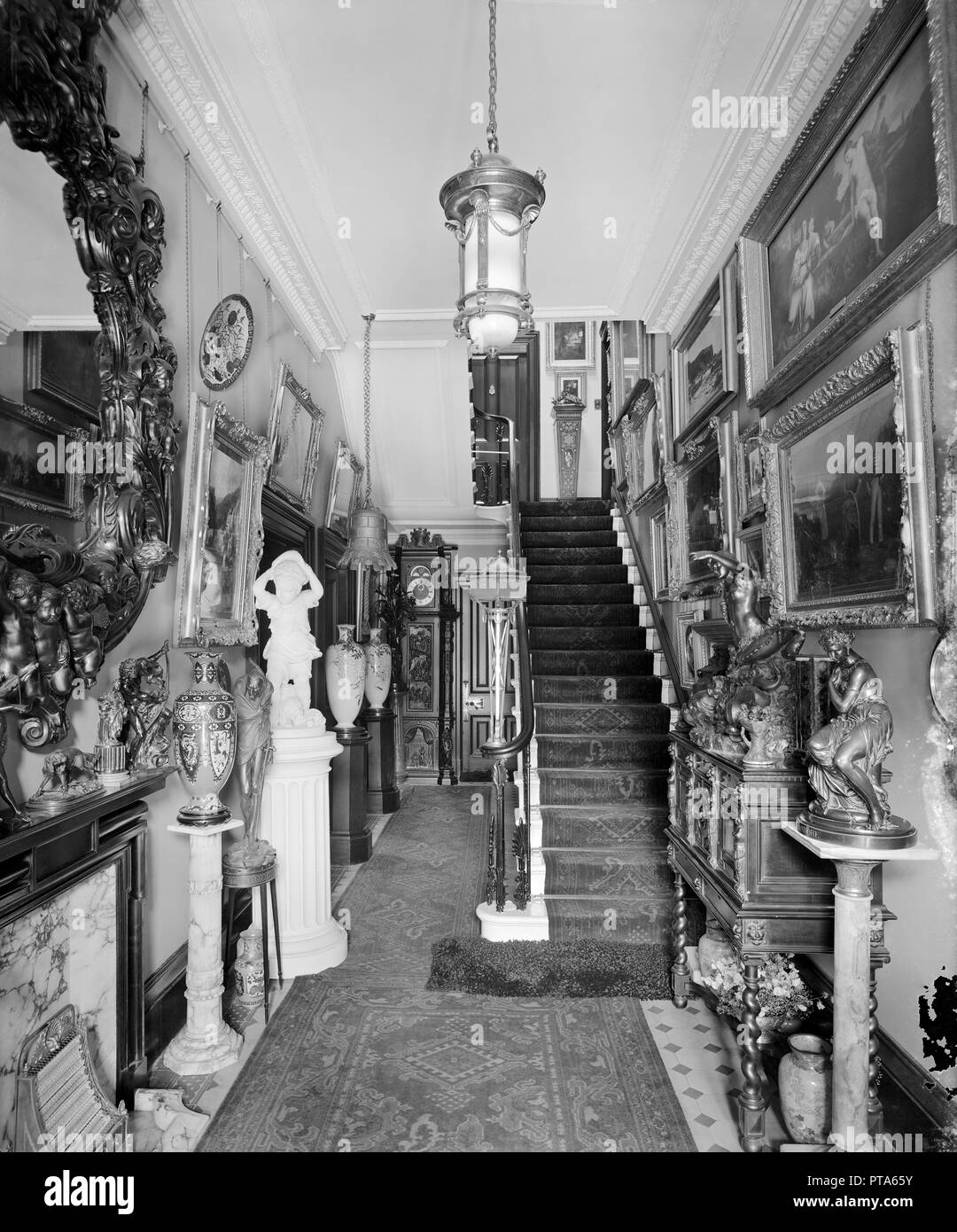 Entrance hall, Park Lea, Fulwood Park, Aigburth, Liverpool, Merseyside ...