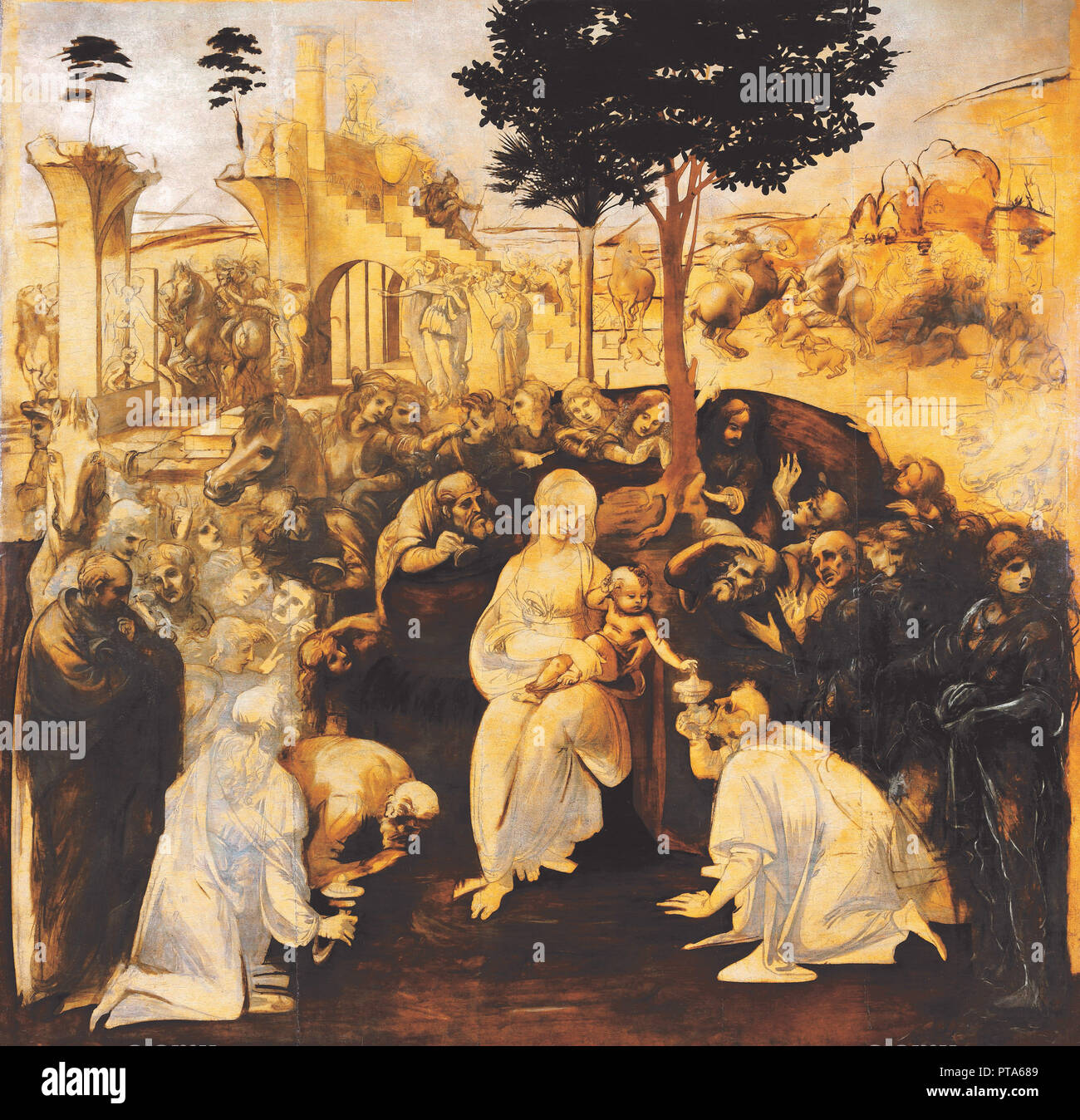 Leonardo Da Vinci Adoration Of The Magi The Adoration Of The Magi By