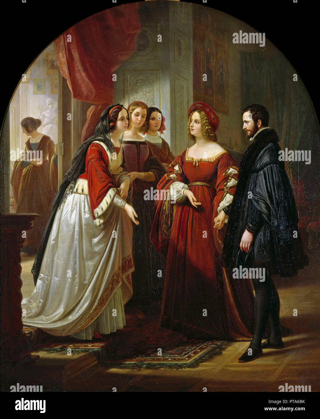 Tasso before Eleonora d'Este, 1839. Creator: Hopfgarten, August ...