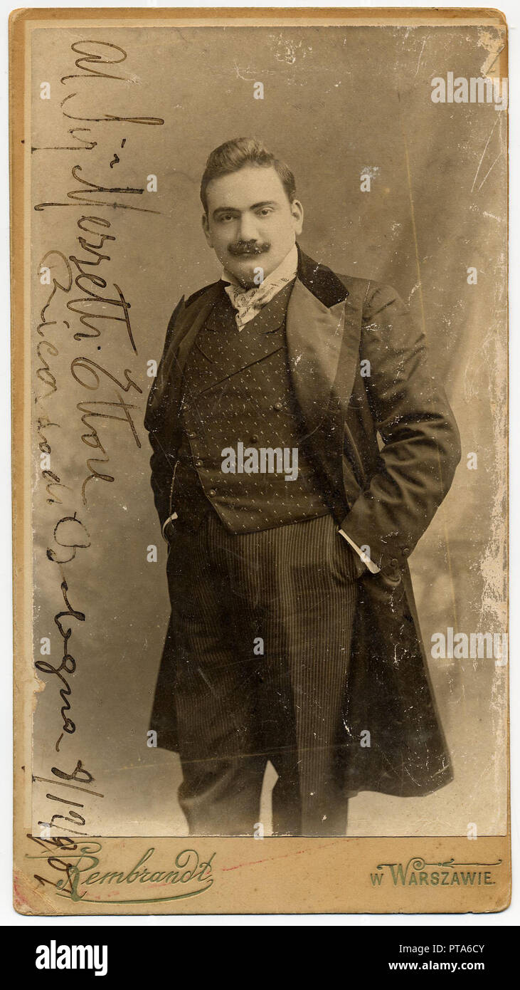 Portrait of the opera singer Enrico Caruso (1873-1921), 1900s. Creator ...