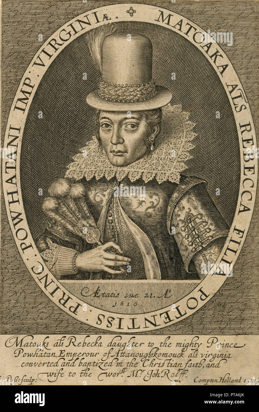 Pocahontas engraving hi-res stock photography and images - Alamy