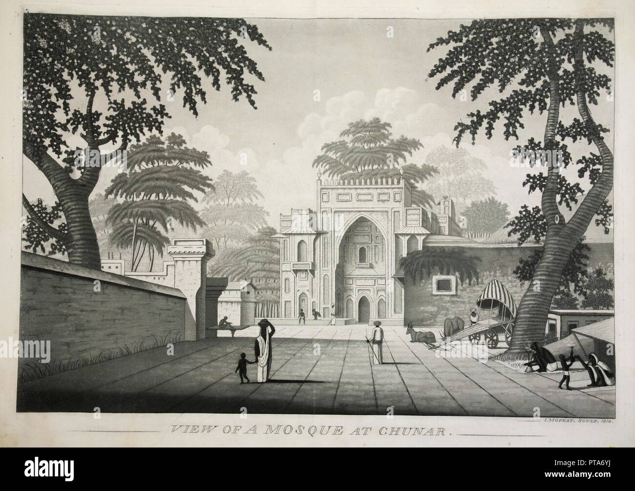 View of a Mosque at Chunar, pub. 1810 (engraving). Creator: James ...