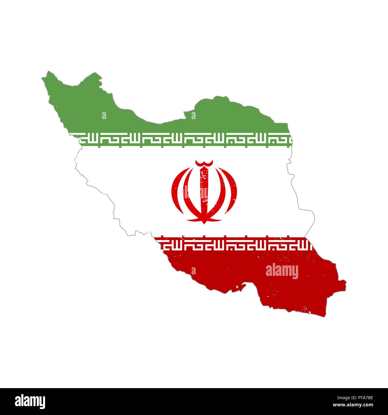 Iran Territory Flag On Map Stock Vector Images Alamy