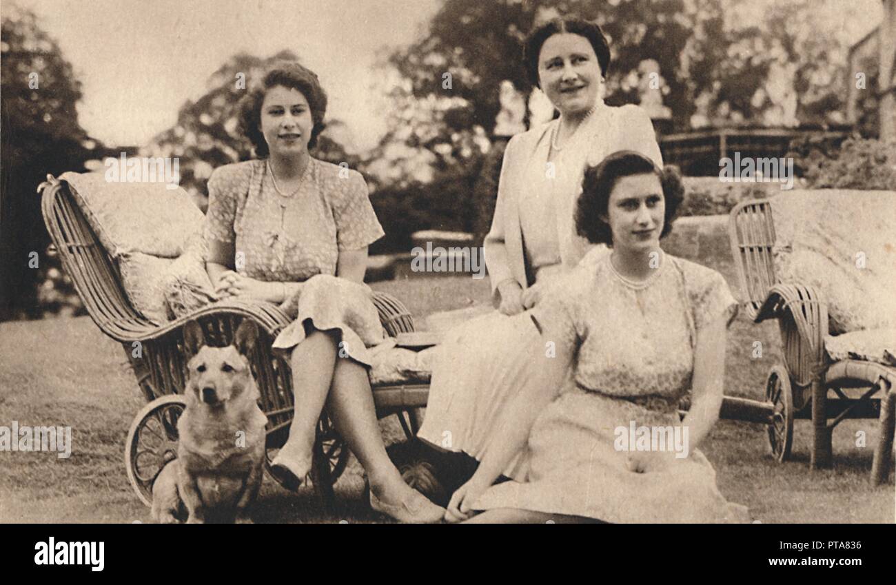 'Her Majesty the Queen with the Royal Princesses', c1950. Creator: Lisa ...