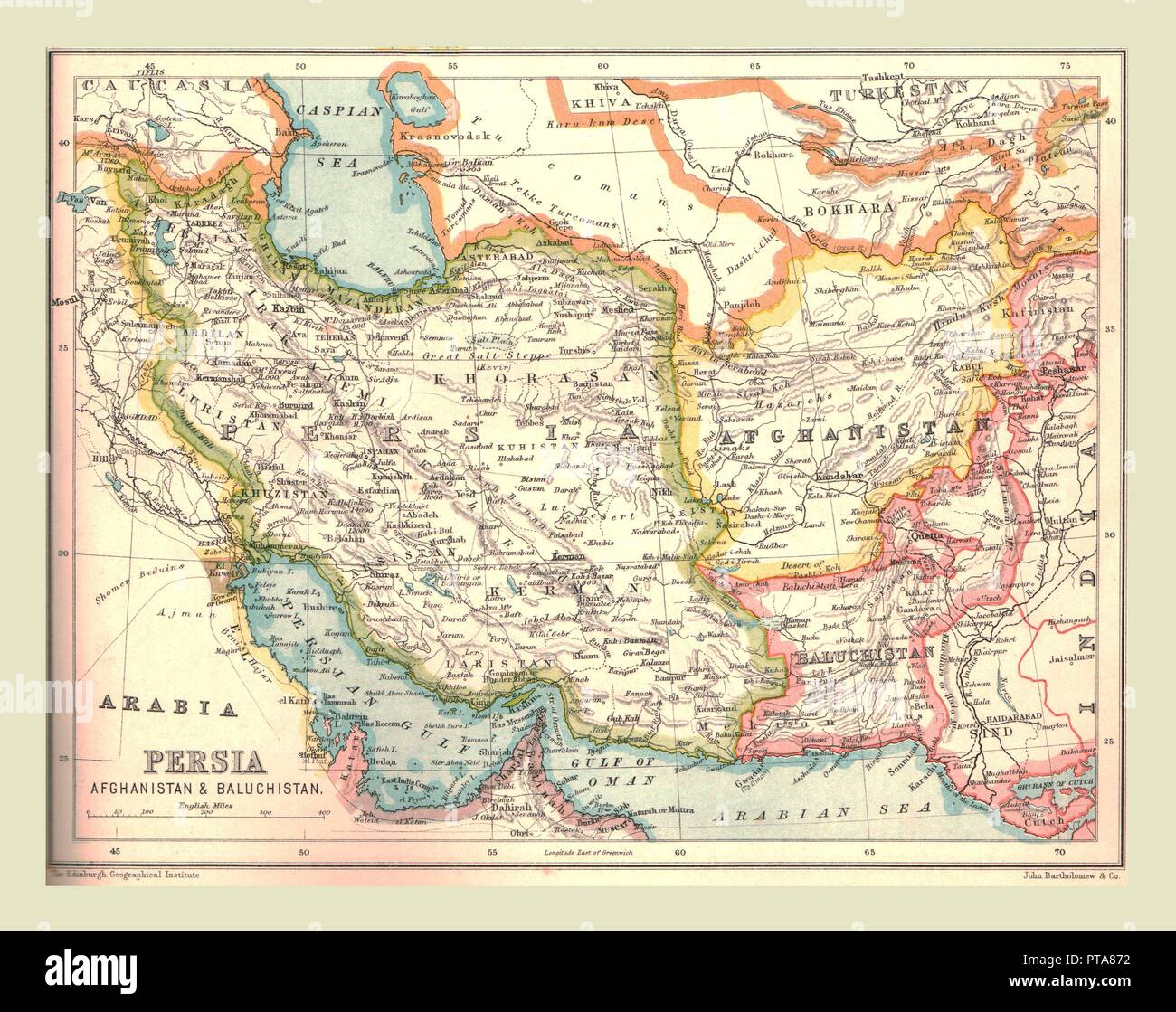Map of persia hi-res stock photography and images - Alamy