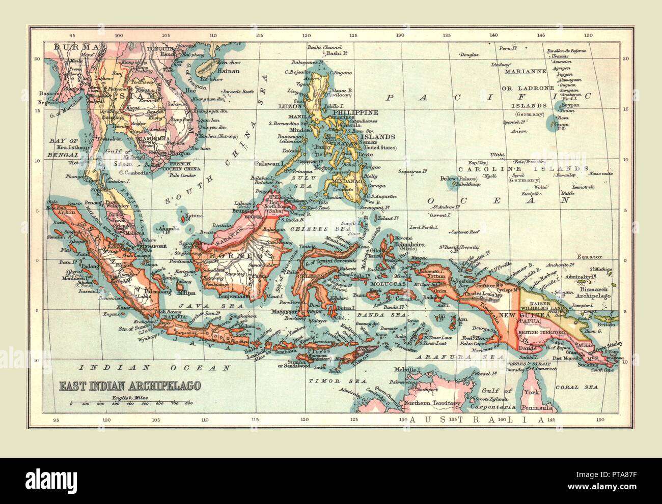 Map asia east indies hi-res stock photography and images - Alamy