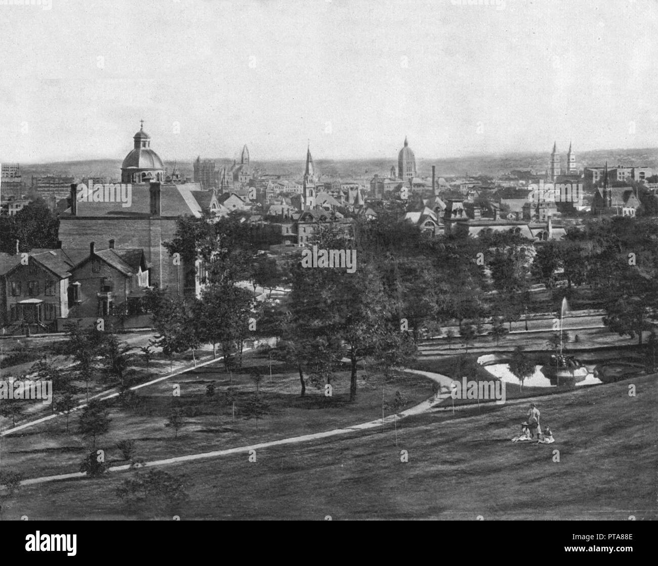St Paul from Merriam's Hill, Minnesota, USA, c1900. Creator: Unknown ...
