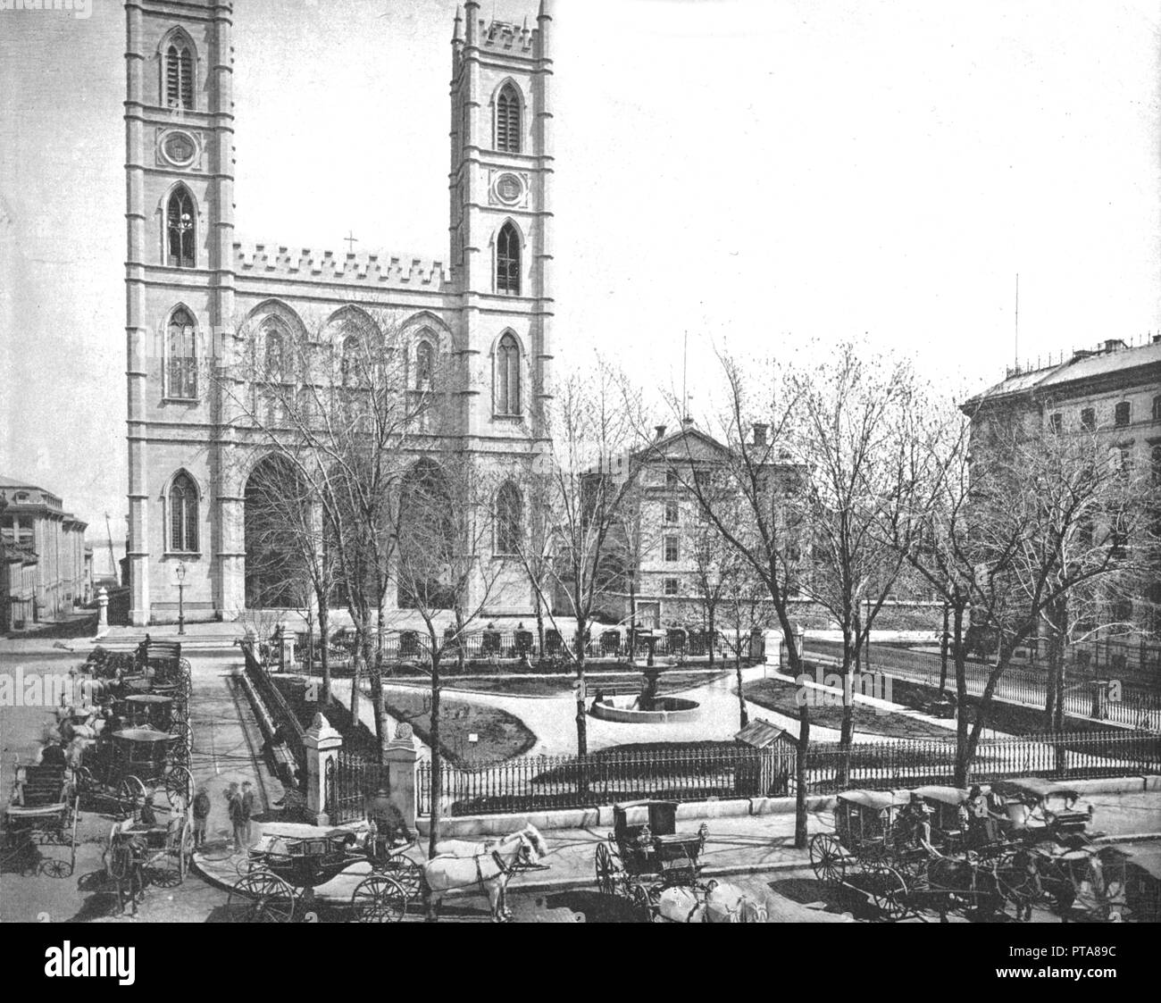 Canada gothic architecture church Black and White Stock Photos & Images ...