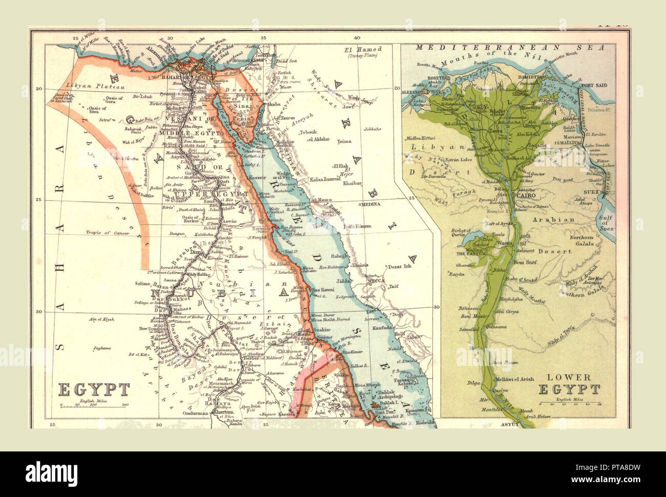 Map of the nile delta hi-res stock photography and images - Alamy