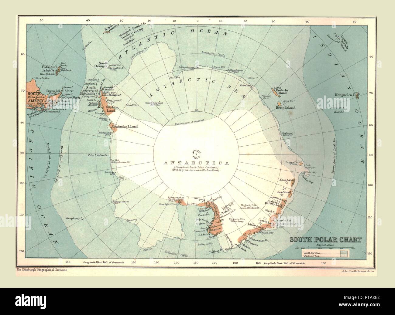 South Pole Antarctica Map Stock Photos & South Pole Antarctica Map ...