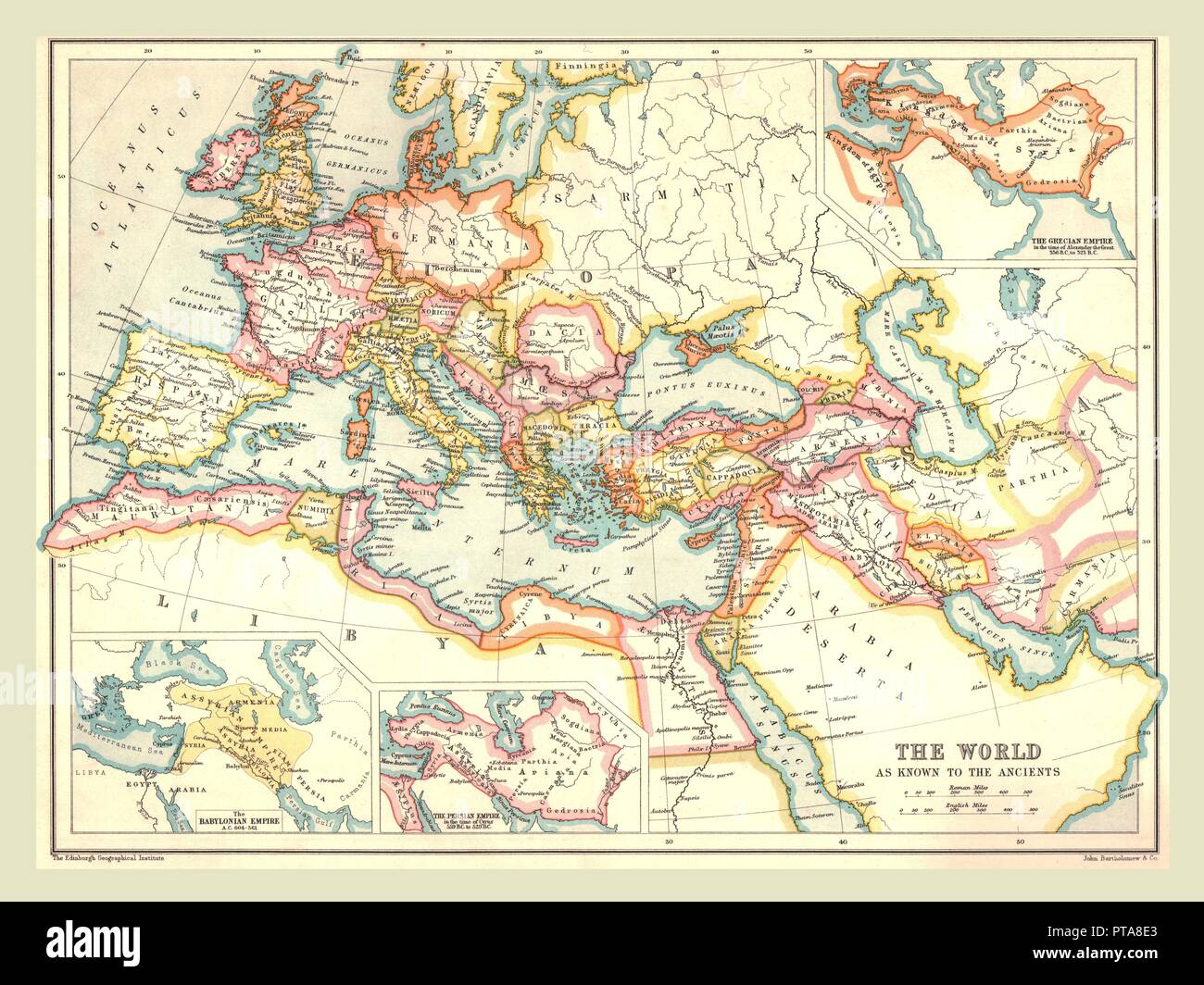 Map of ancient mediterranean world hi-res stock photography and images ...