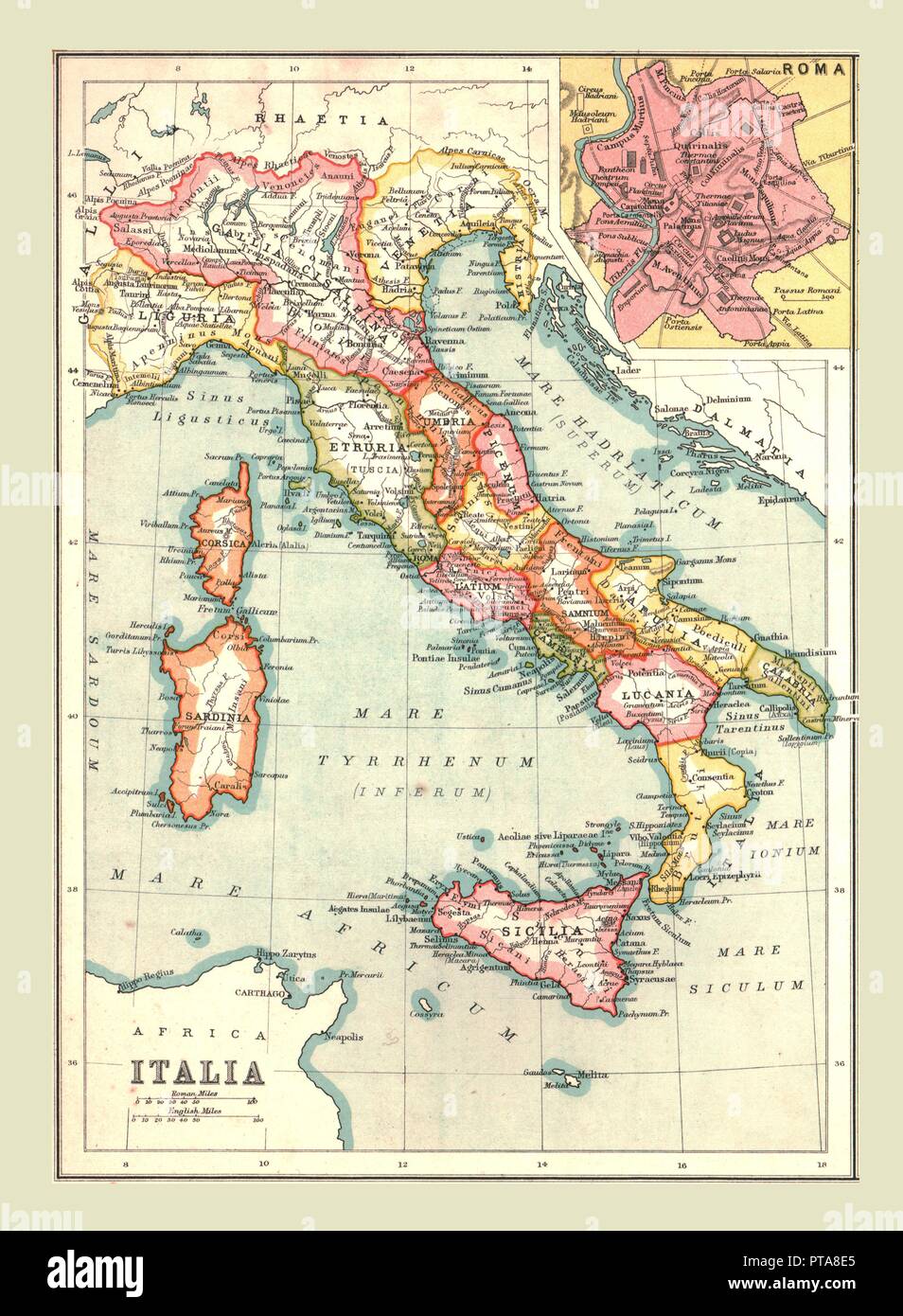 Map of 'Italia', (1902). Creator: Unknown Stock Photo - Alamy