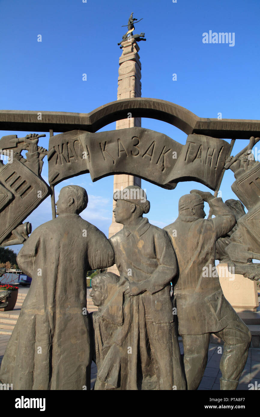 Kazakhstan; Almaty, Independence Monument Stock Photo - Alamy