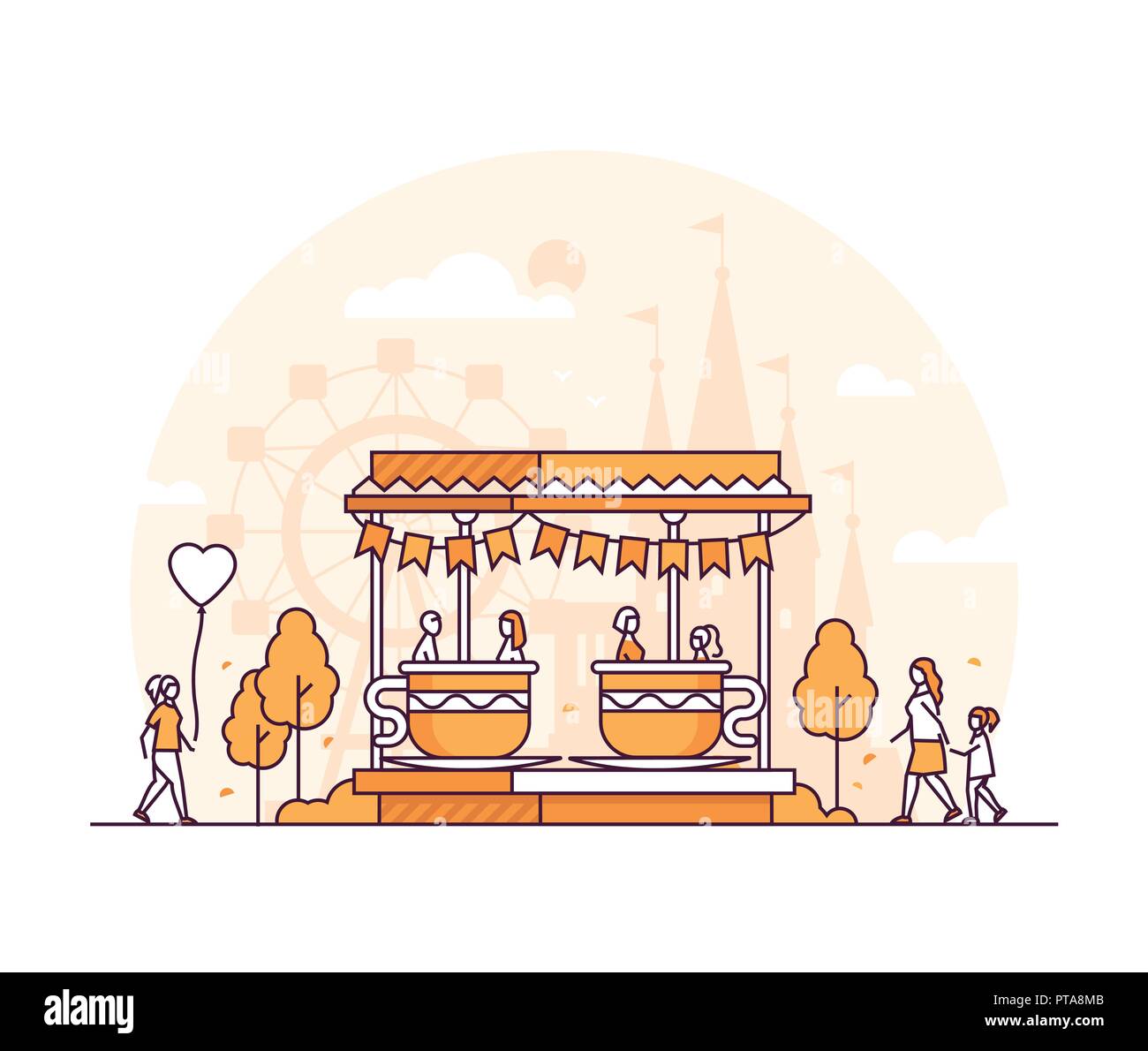 People walk on high Stock Vector Images - Alamy