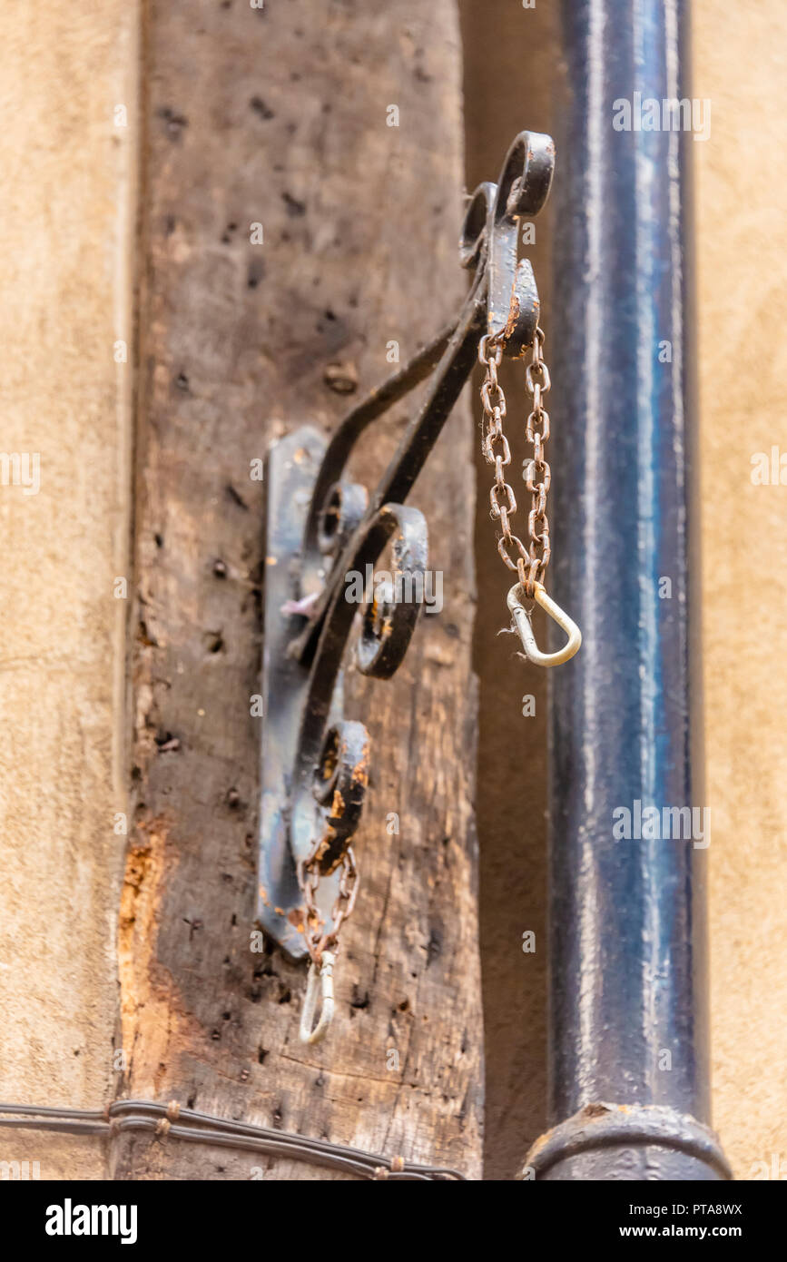YORK, United Kingdom - August 28 2018: The Shambles, York's most famous ...