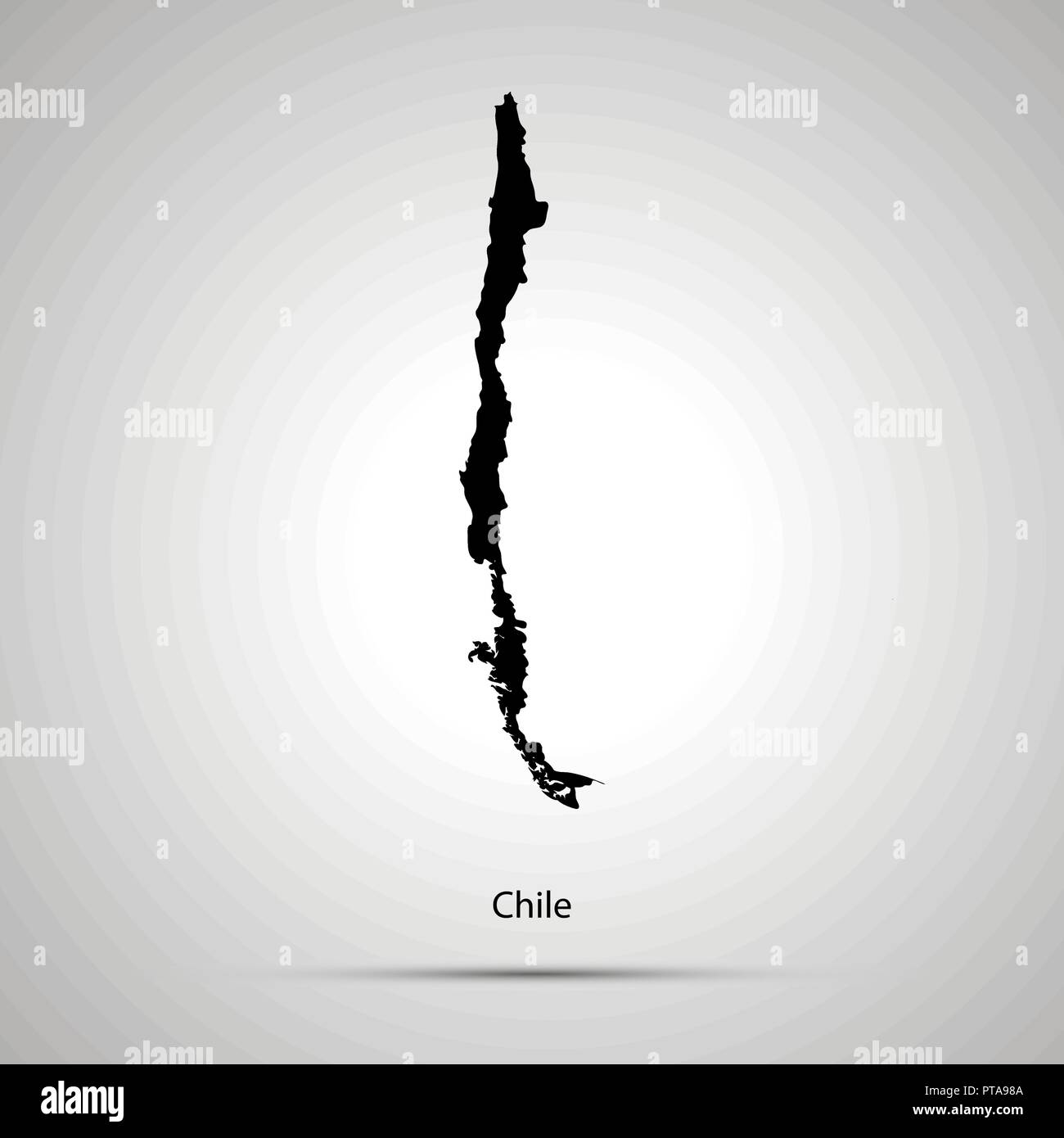 Chile country map hi-res stock photography and images - Alamy