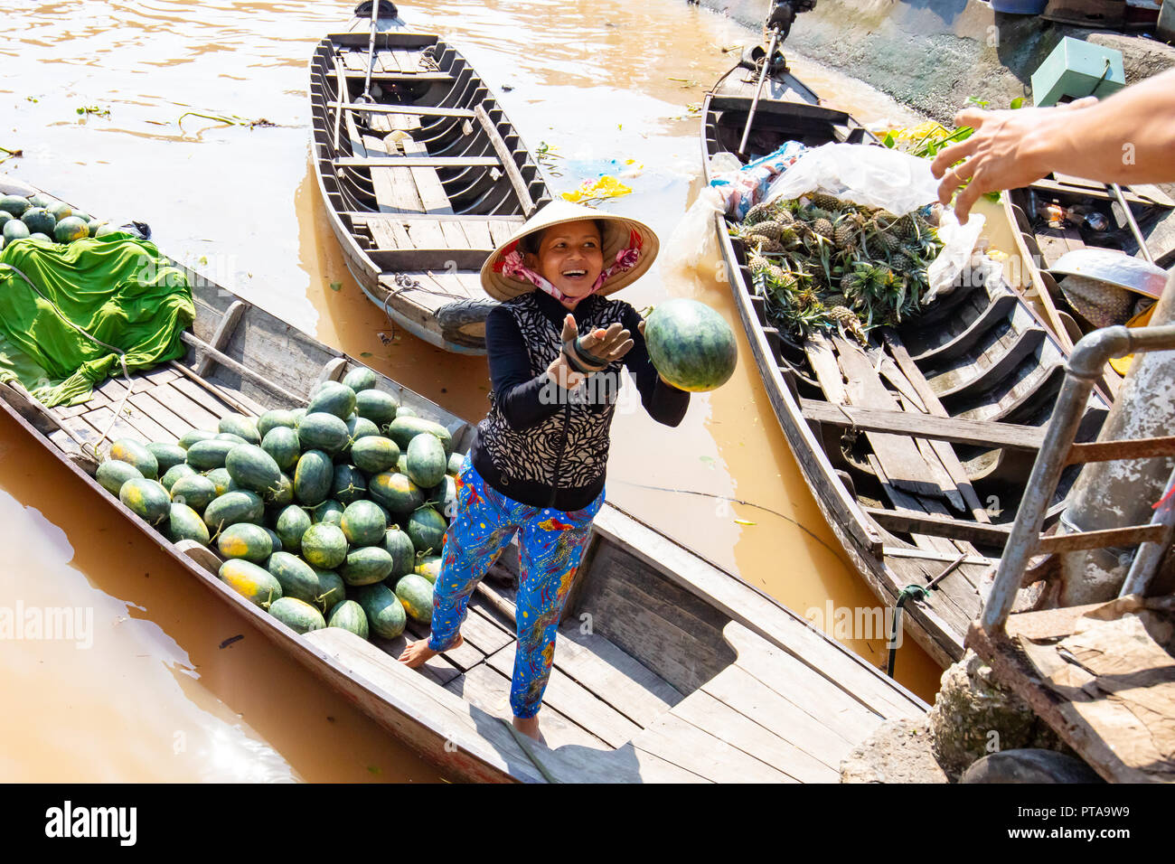 Cai Be Market Stall Stock Photo - Alamy