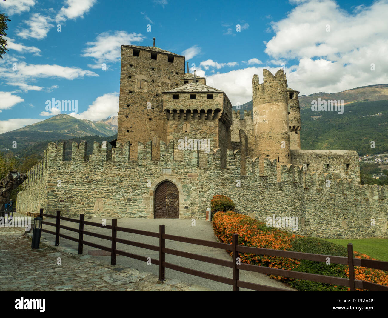 Fenis Castle in the Aosta Valley region NW Italy Stock Photo - Alamy