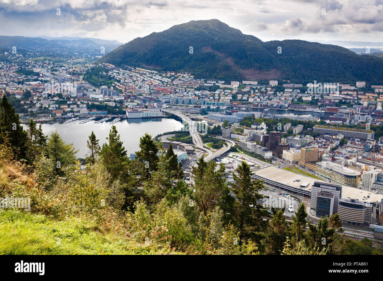 Top view bergen city hi-res stock photography and images - Alamy