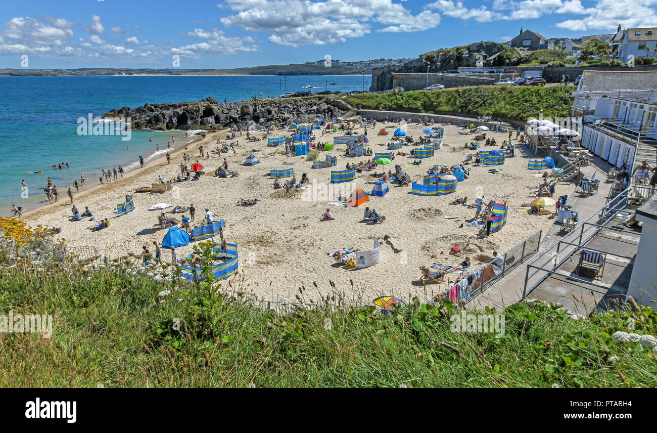Porthgwidden Beach View From The Island St Ives Cornwall England Porthgwidden Beach View From The Island St Ives Cornwall England