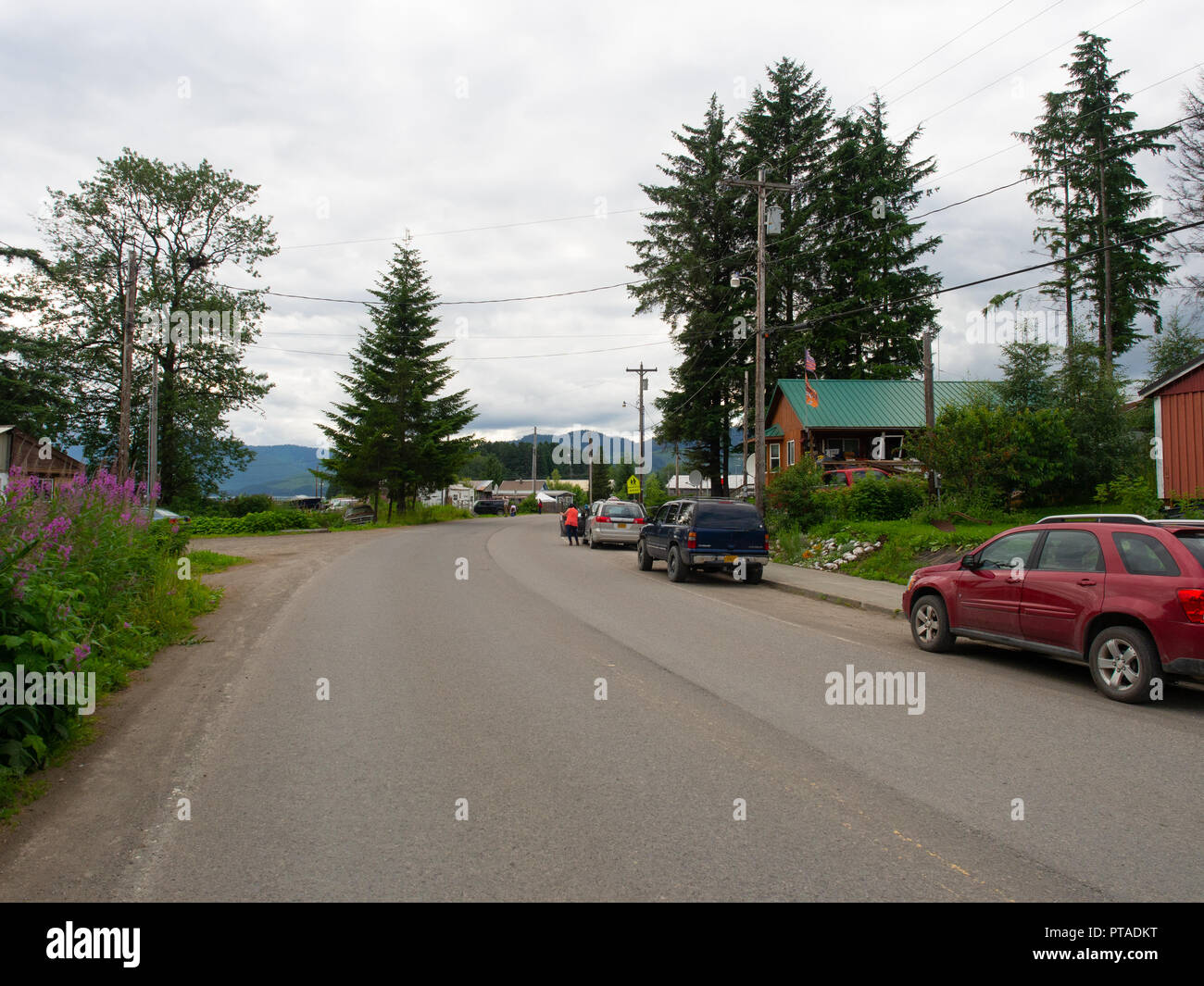 Residential Street In Hoonah Stock Photo - Alamy