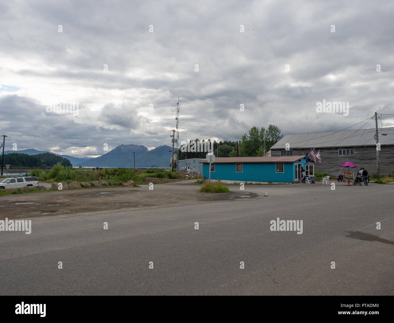 Road Intersection In Hoonah Stock Photo - Alamy
