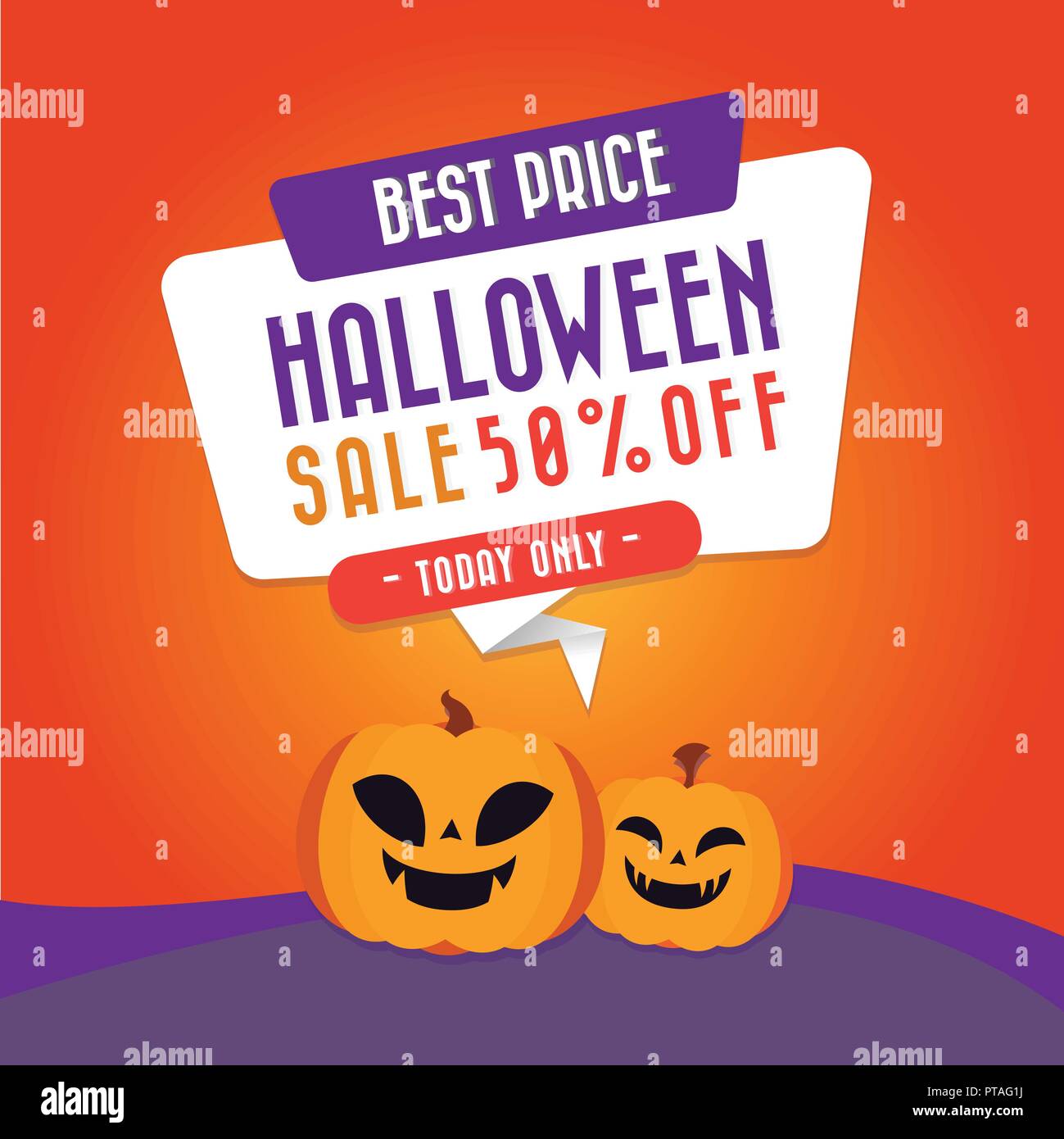 Halloween special offer sale off poster design vector illustration ...