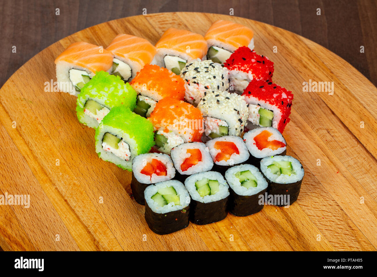 Japan sushi and roll set Stock Photo - Alamy