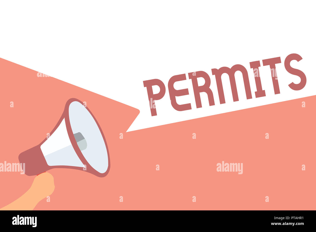 Handwriting text writing Permits. Concept meaning Officially allow ...