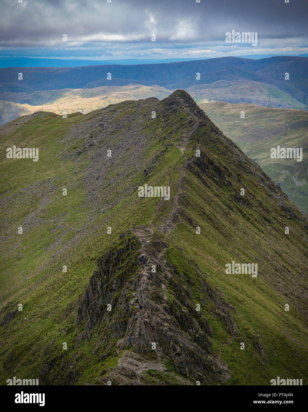 Striding Edge on Helvellyn Stock Photo - Alamy
