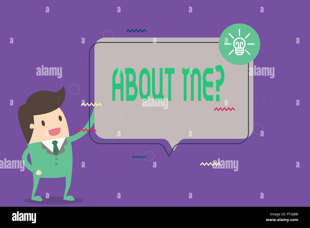 Conceptual hand writing showing ABOUT ME question. Business photo ...