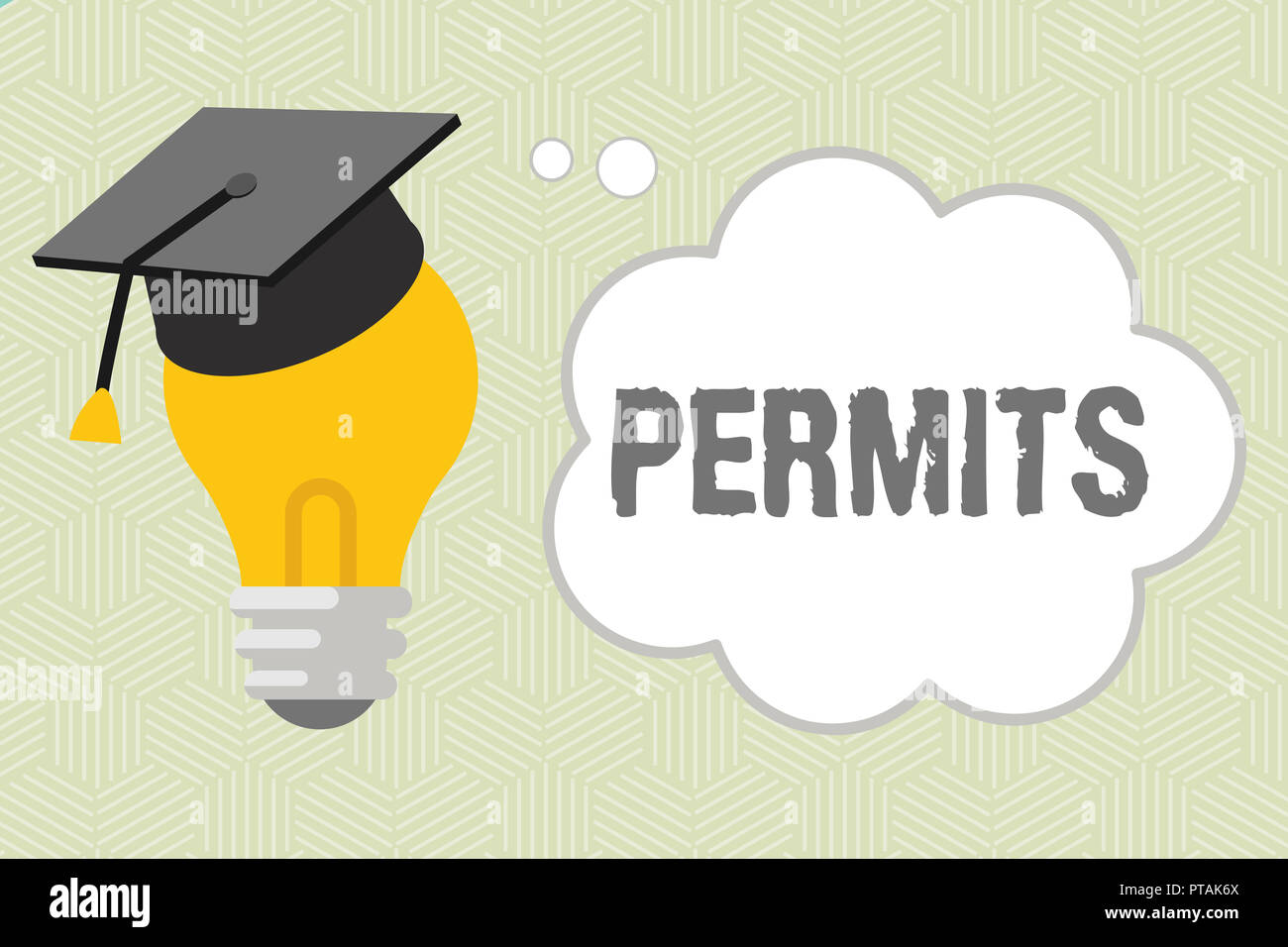 Writing note showing Permits. Business photo showcasing Officially ...
