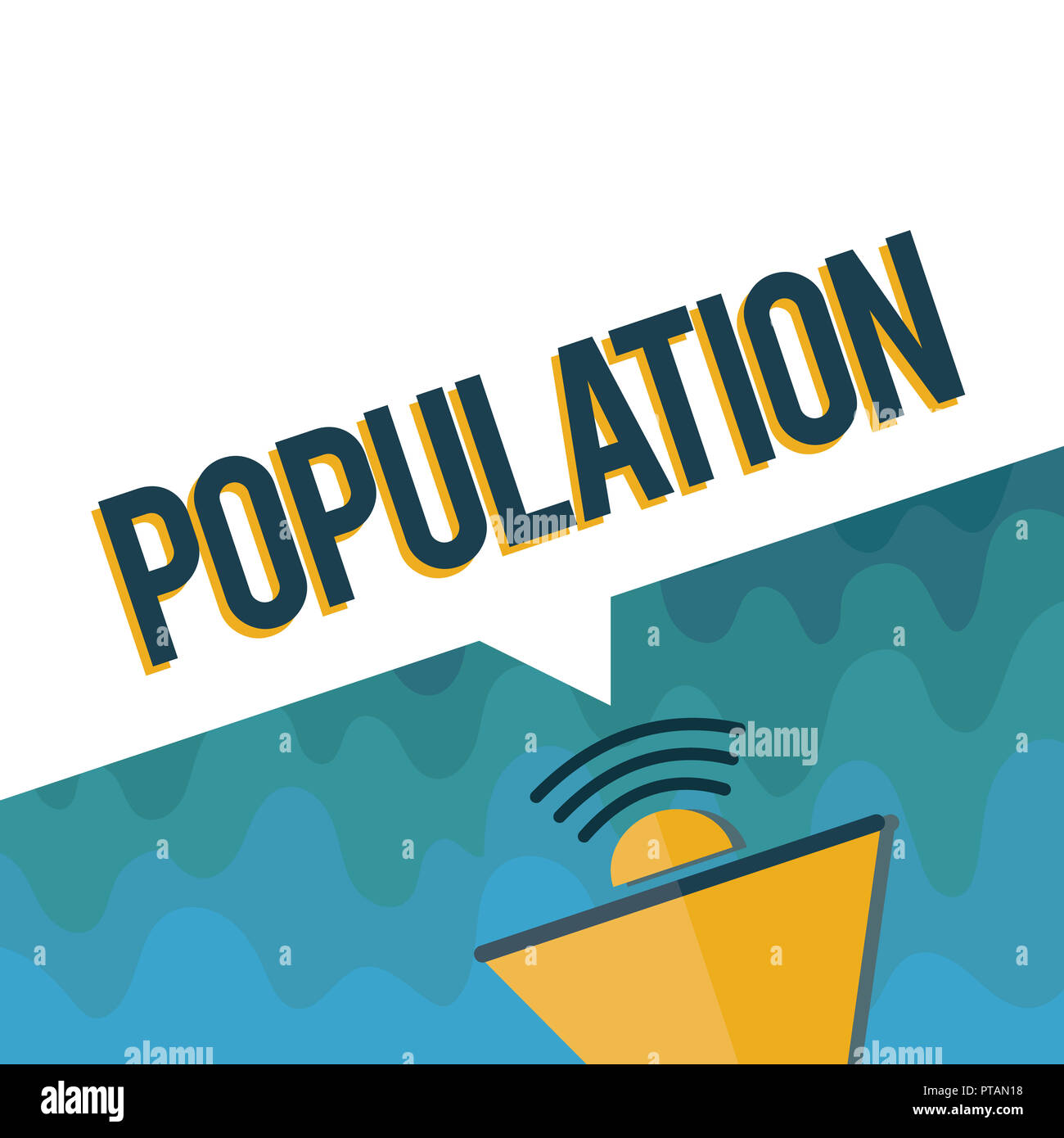 Handwriting text Population. Concept meaning All the inhabitants of a ...