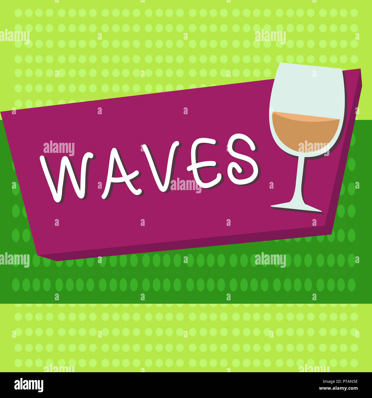 Handwriting text Waves. Concept meaning move ones hand to and fro in ...