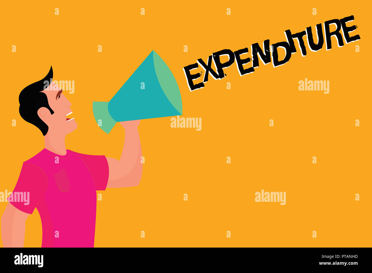 Text sign showing Expenditure. Conceptual photo Action of spending ...