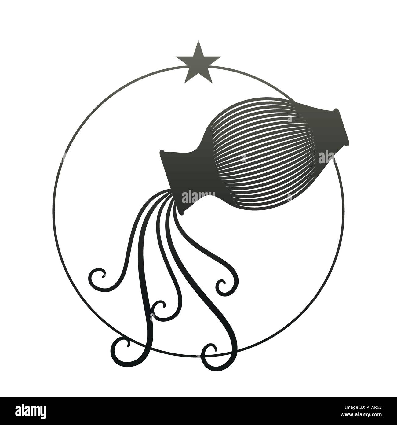 Zodiac Sign. Aquarius. Vector Illustration Stock Vector Image & Art - Alamy