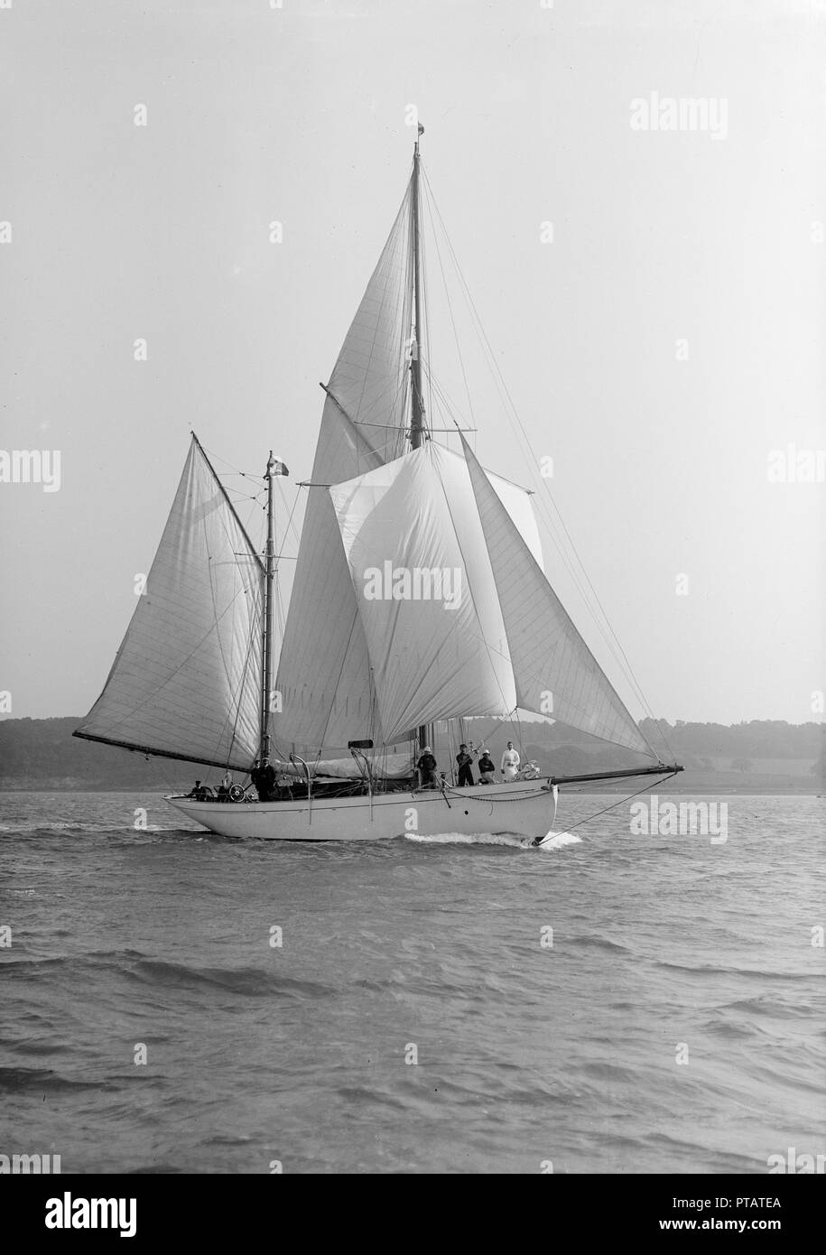 The 60 ft ketch 'Linth', 1912. Creator: Kirk & Sons of Cowes Stock ...
