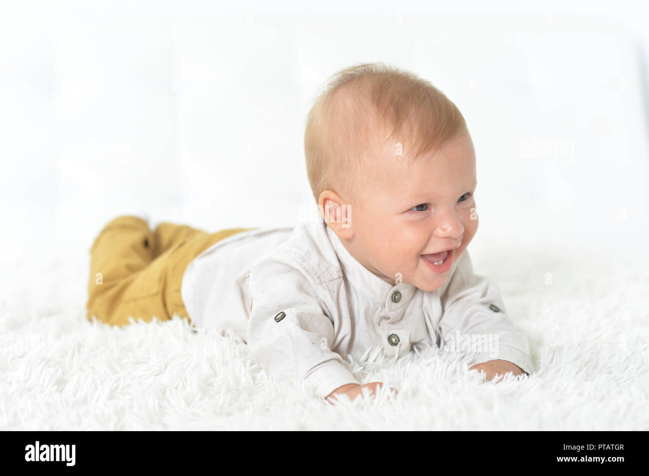 Portrait of a cute beautiful baby boy Stock Photo - Alamy