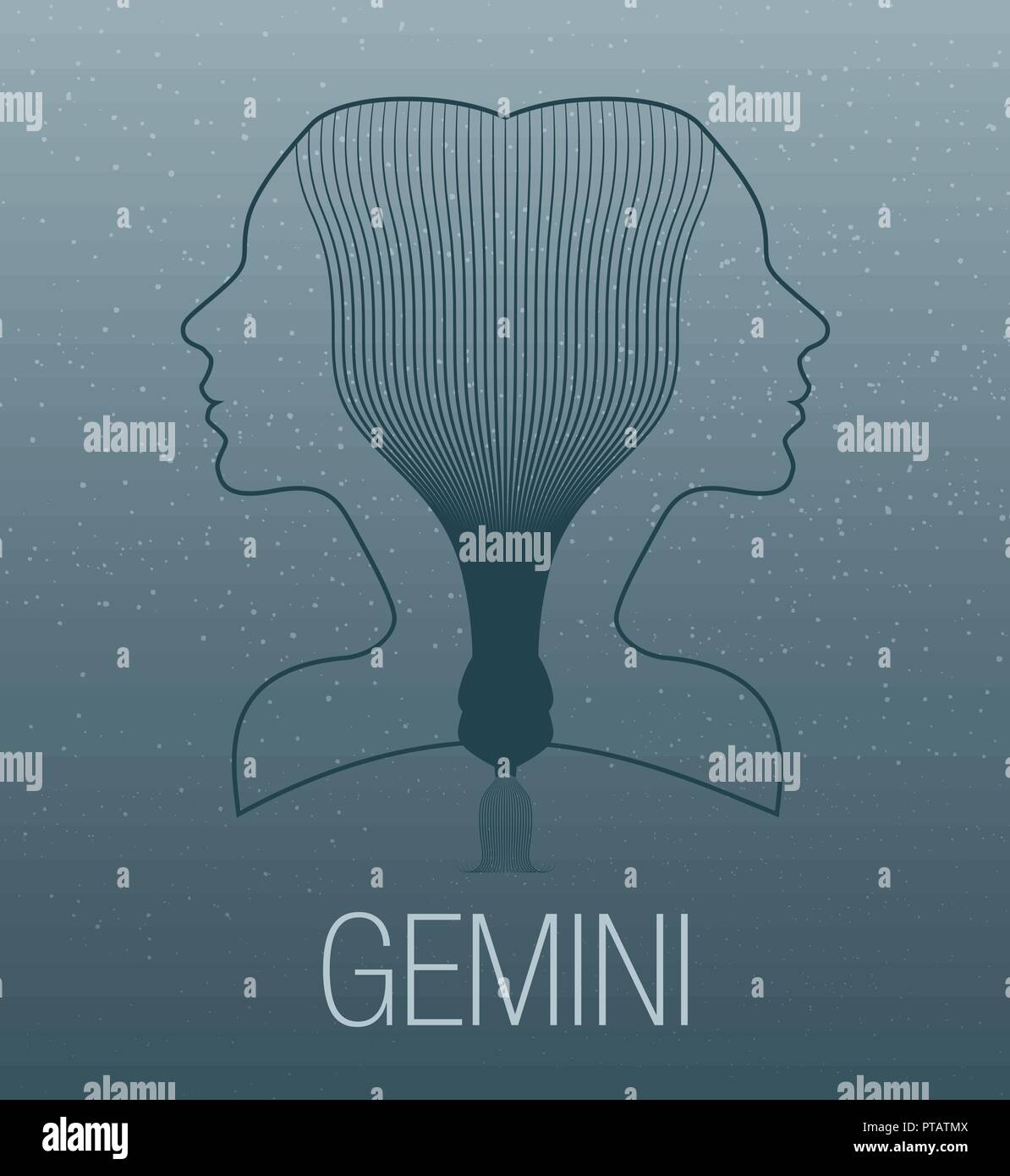 Zodiac Sign. Gemini. Vector Illustration Stock Vector Image & Art - Alamy