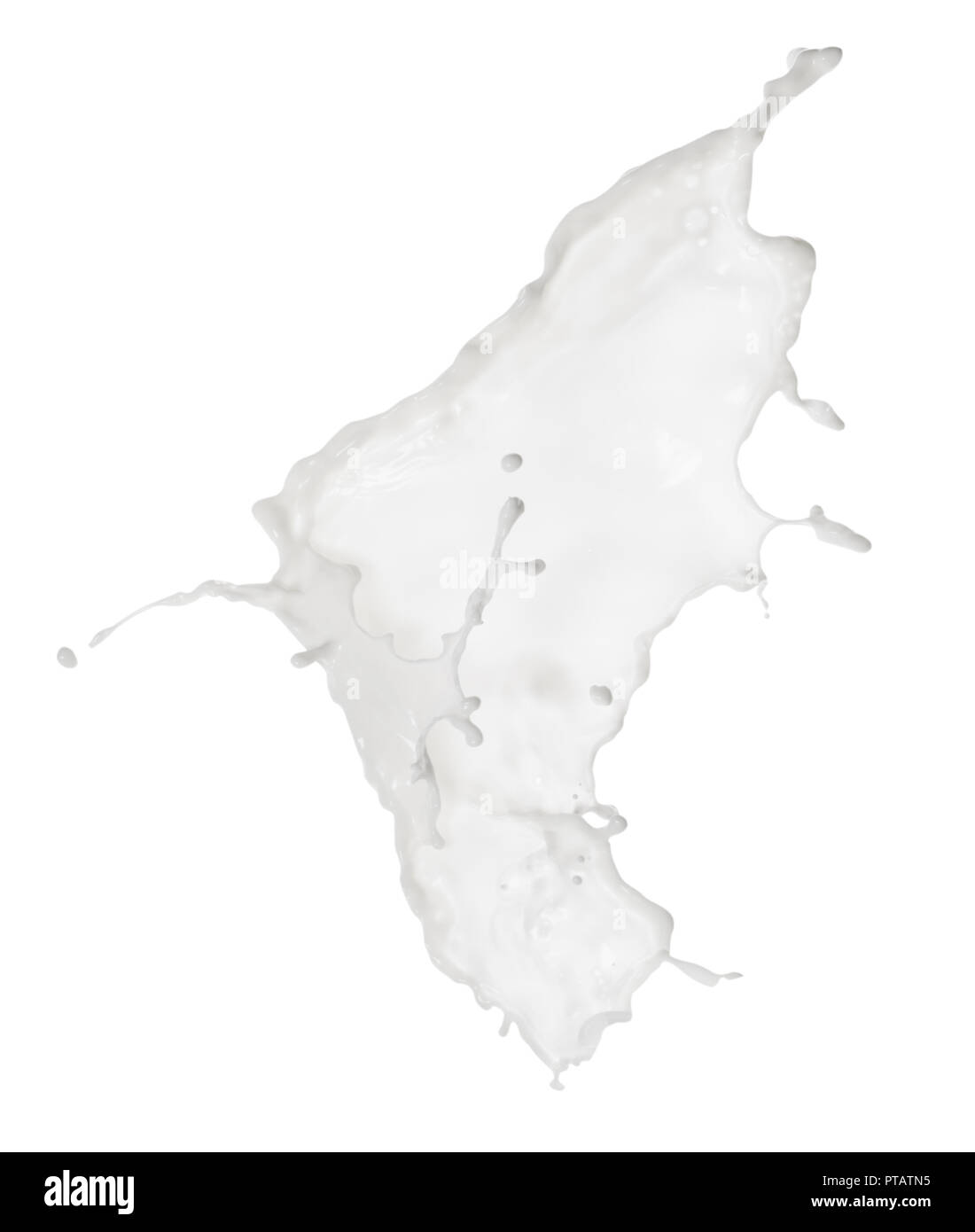 Liquid milk splash with droplets isolated on white background Stock ...