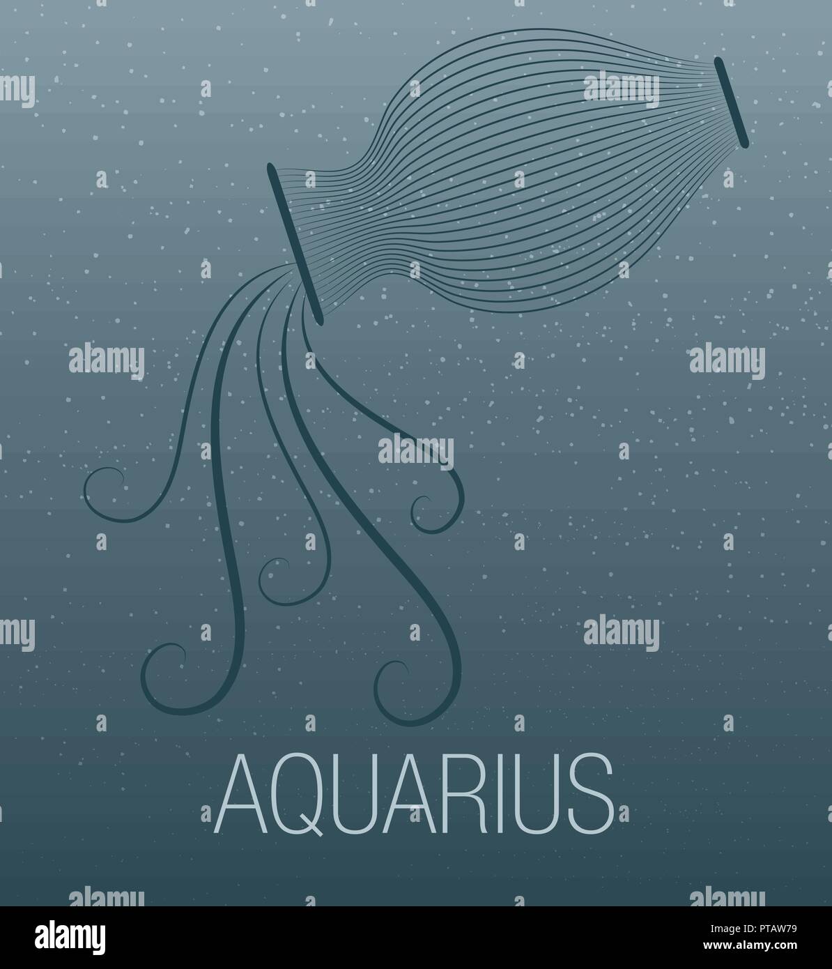 Zodiac Sign. Aquarius. Vector Illustration Stock Vector Image & Art - Alamy