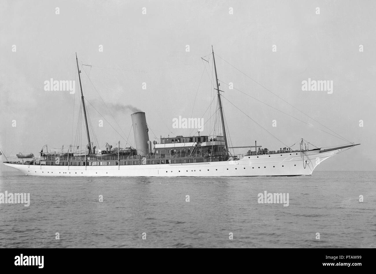 The 142 ton steam yacht 'Sapphire' under way, 1920. Creator: Kirk ...