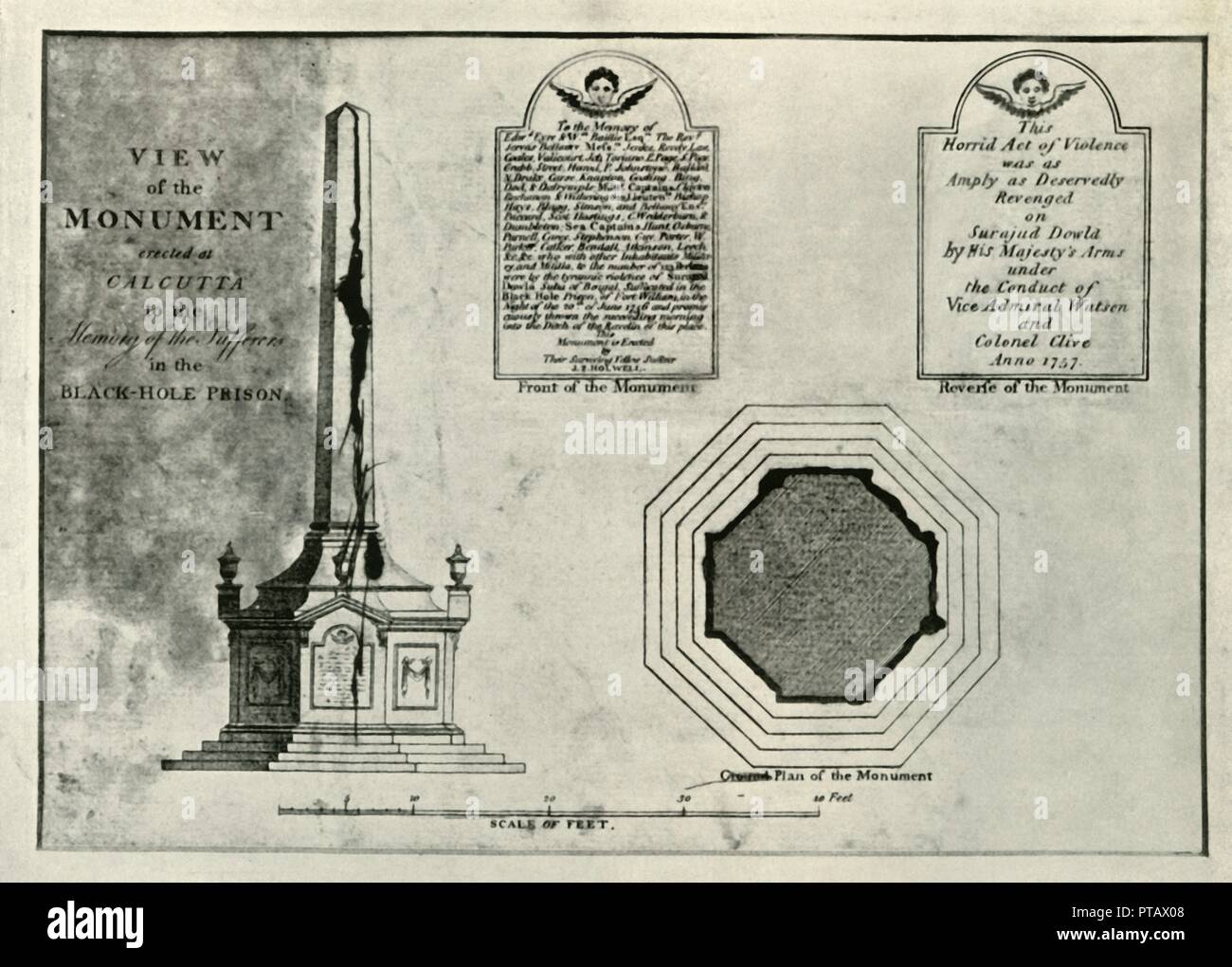 'The Holwell Monument, c1820', (1925). Creator: Unknown Stock Photo - Alamy