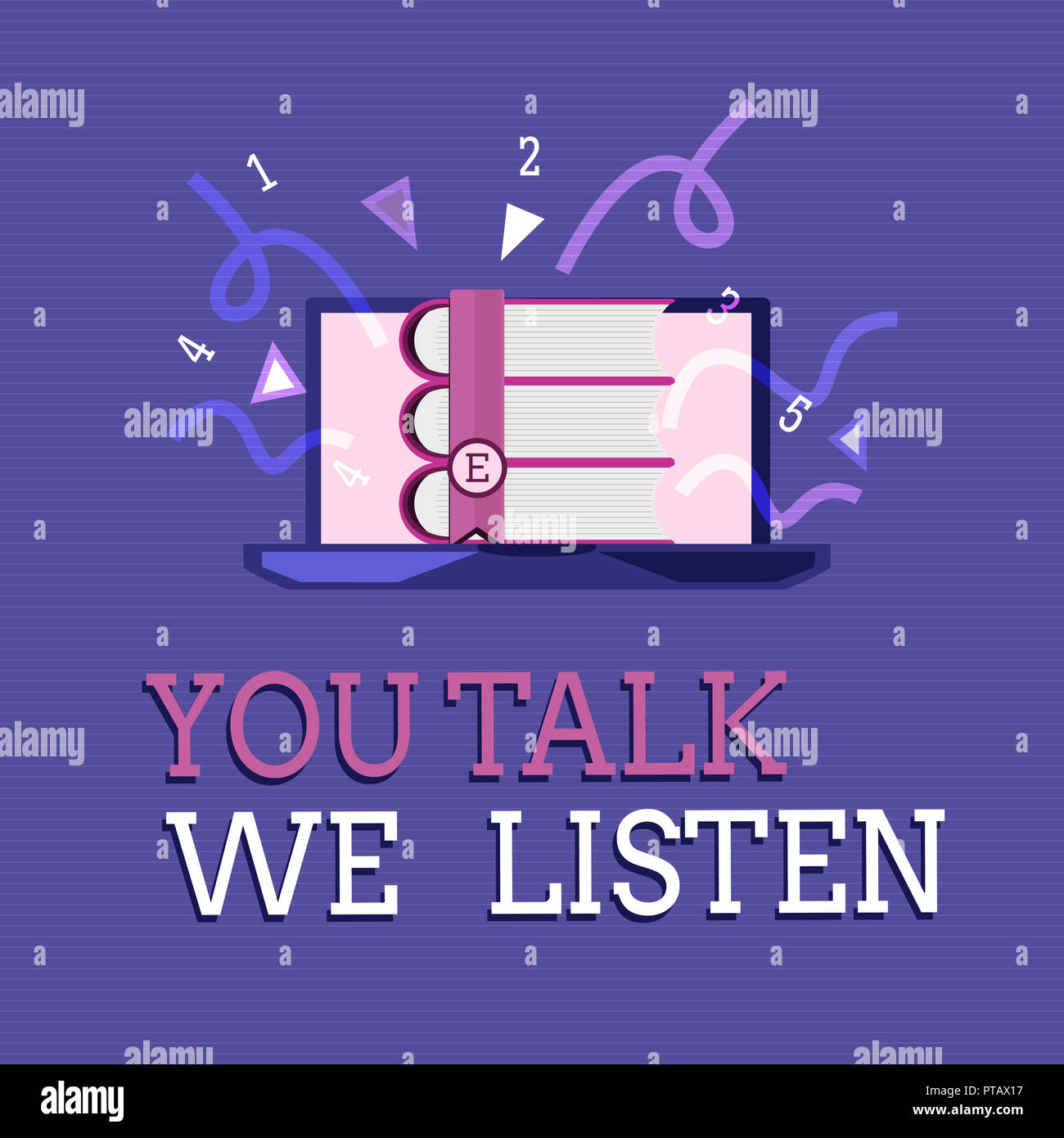 Text sign showing You Talk We Listen. Conceptual photo Two Way ...