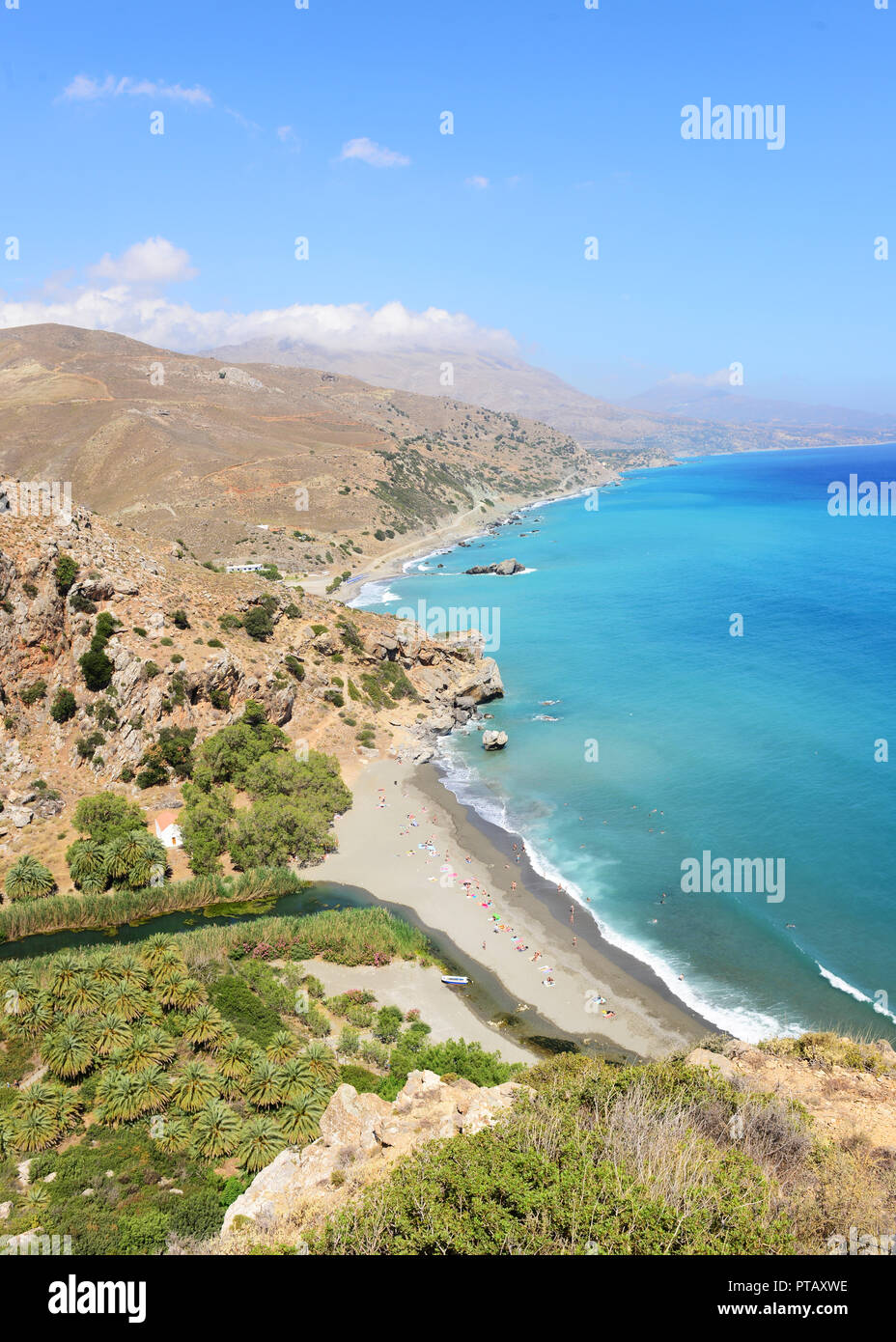 Famous Preveli beach in Crete island - Greece Stock Photo - Alamy