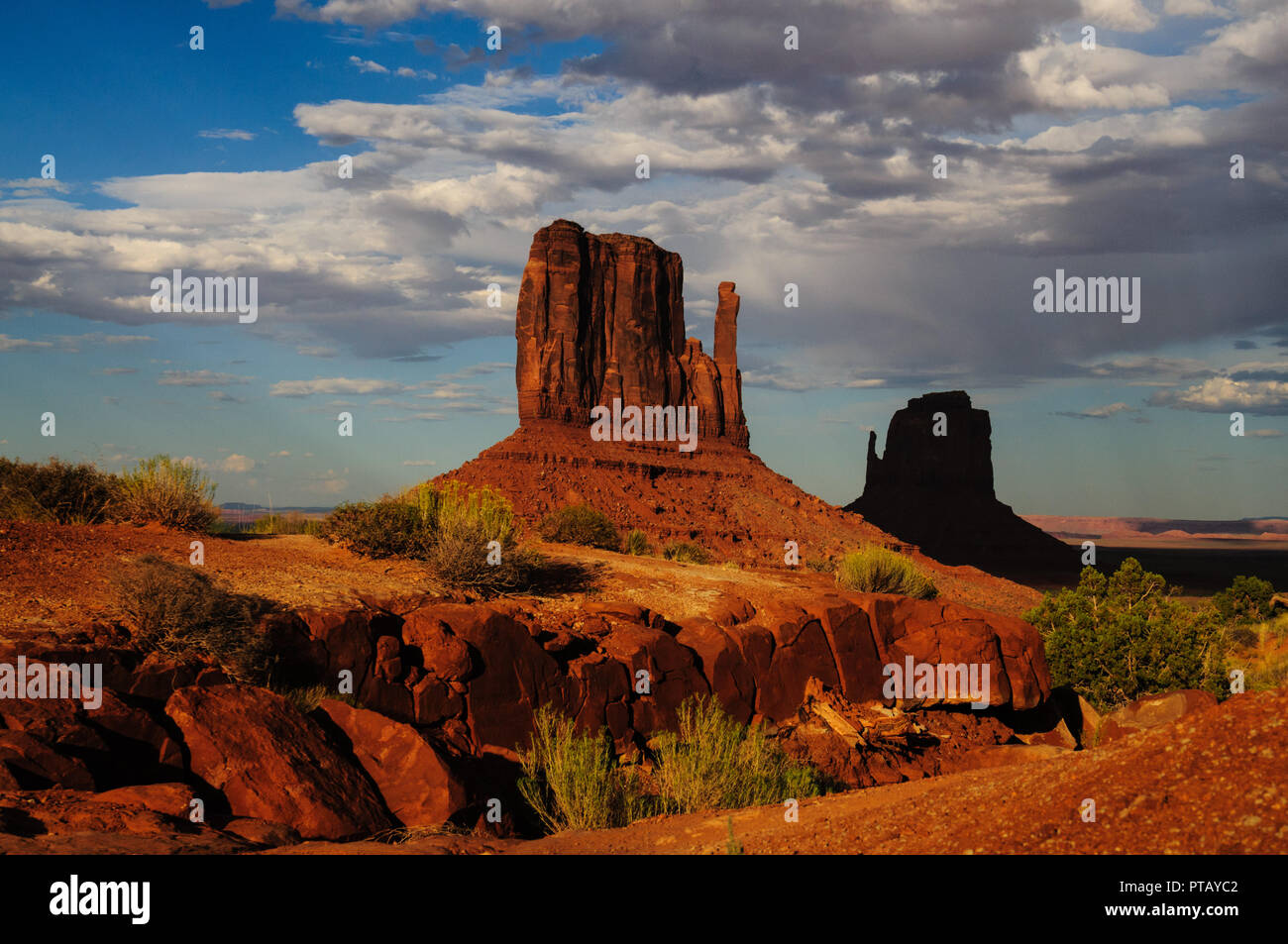 Monument Valley at Sunset Stock Photo - Alamy