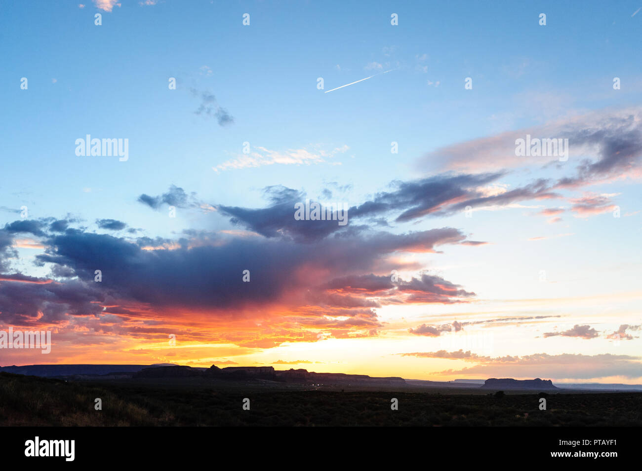 Monument Valley at Sunset Stock Photo - Alamy