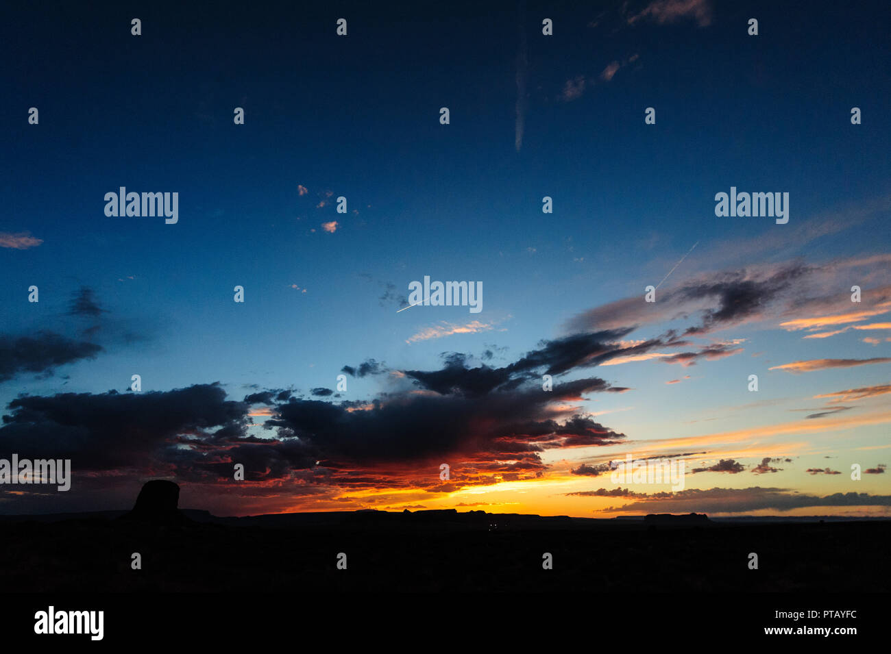 Monument Valley at Sunset Stock Photo - Alamy