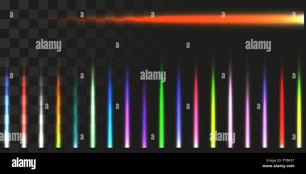 linear energy beams set. vector illustration of lasers Stock Vector ...
