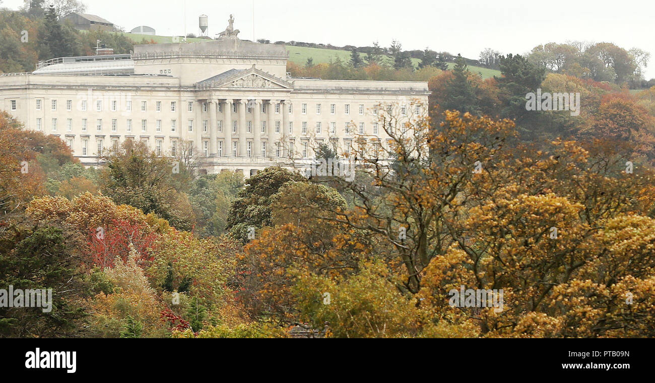 Autumnal colours in the grounds of Stormont Estate, Belfast Stock Photo ...
